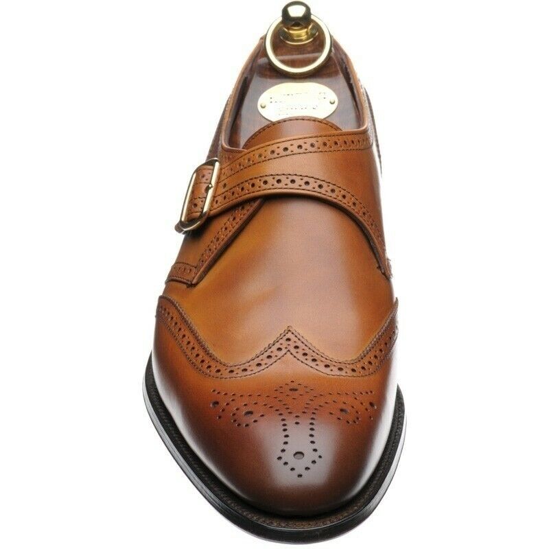 Handmade Men's Monk Strap Shoes. Men Wingtip Brogue Leather Shoes on Luulla